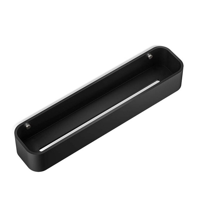 Душевая полочка 45x10см Decor Walther Black Stone DCT45 0973965, подвесная, цвет: черный матовый / сталь матовая