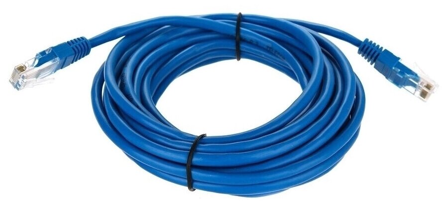 Патч корд литой Telecom UTP 5е, RJ45, 5 метров, синий (NA102-L-5M)