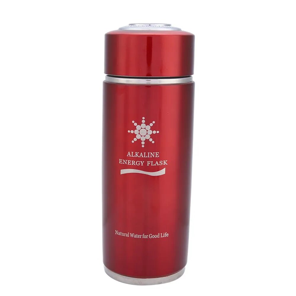 Alkaline Energy Flask Red Stainless Steel Water Bottle