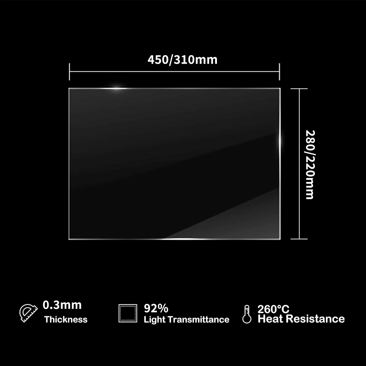 Antinsky ACF пленка для 3D принтеров ACF 310-220mm 15Inch — фото 1