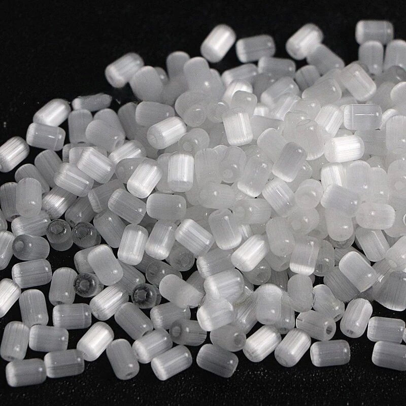 Новые бусины из матового джуджуба 4x6 мм, имитирующие кошачий глаз, россыпью, для Белый, MZ01