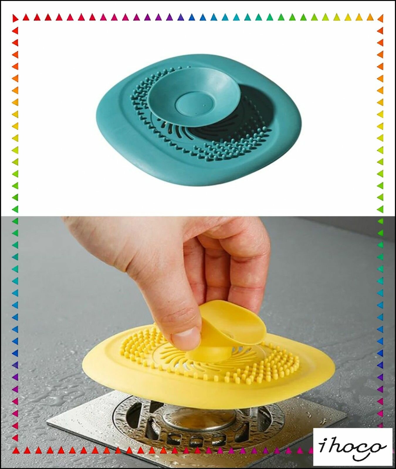 Эксклюзивный уловитель волос и силиконовый фильтр для защиты душевого слива от засоров