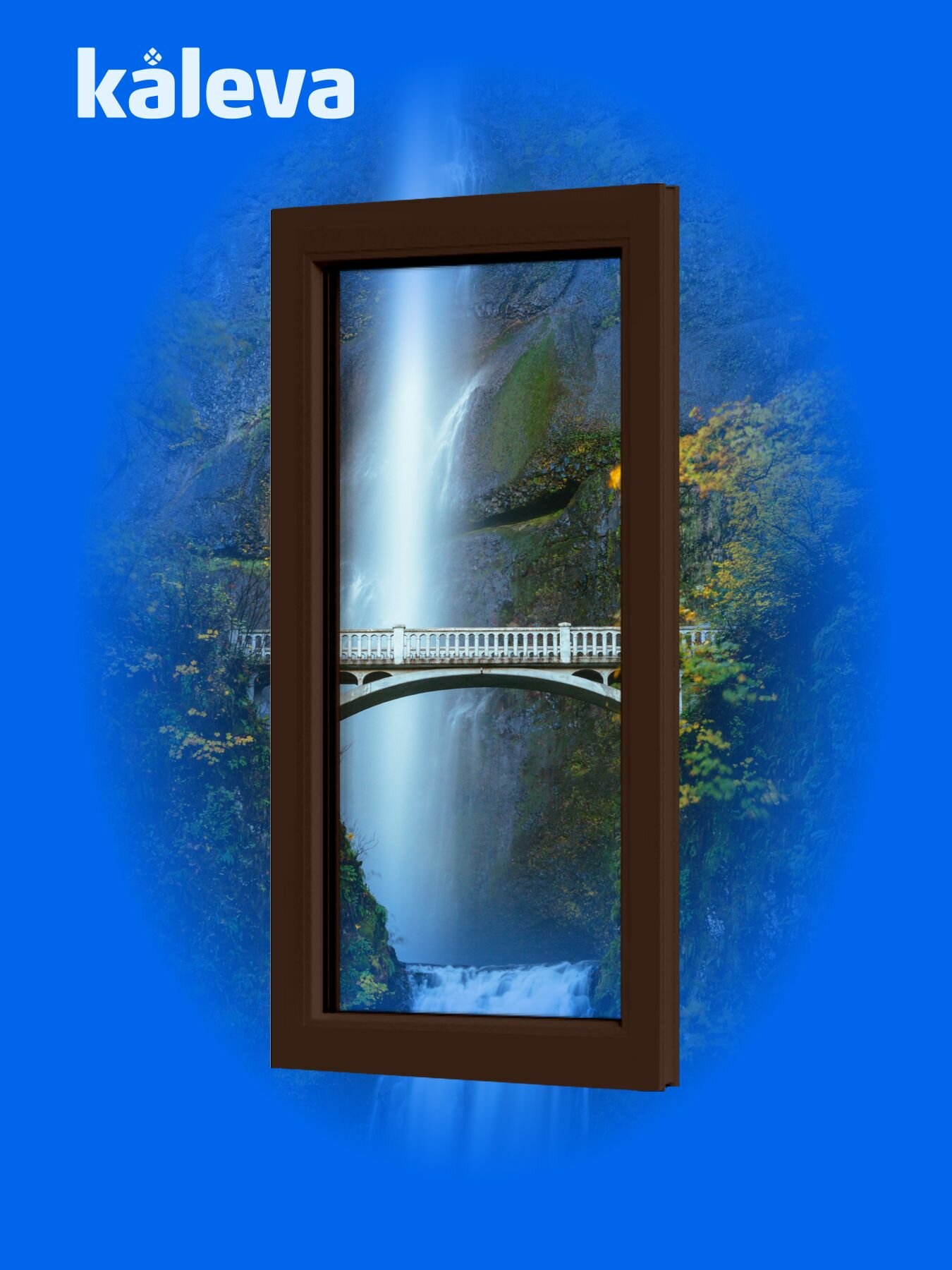 Пластиковое Окно ПВХ Kaleva 117х58 см одностворчатое глухое двухкамерный стеклопакет с энергосберегающим стеклом