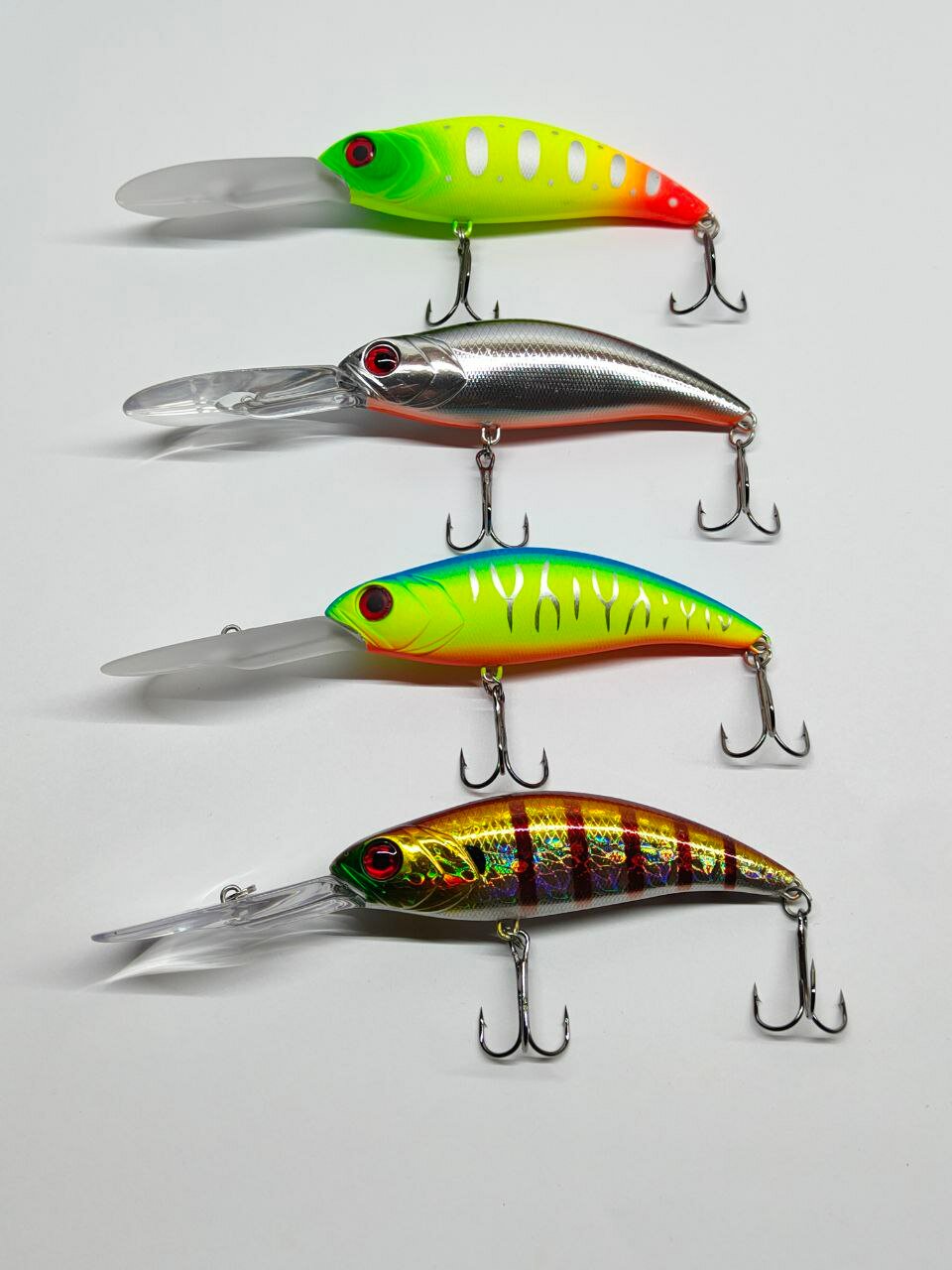 Набор воблеров для троллинга Deep Runner 90 F(Grows Culture) 90мм, 20 гр, заглубление 3-4 м, 4шт.