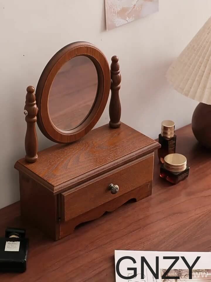 Эксклюзивное старинное зеркало из Франции для косметического столика, настольный декоративный аксессуар, предназначенный самостоятельного размещения в интерьере спальни девушки11