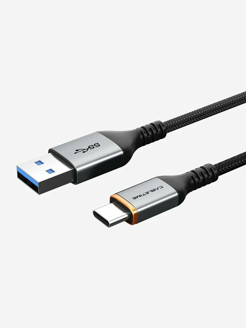Кабель CABLETIME CA40L, USB A to USB C, 2 м, чёрный / Black /