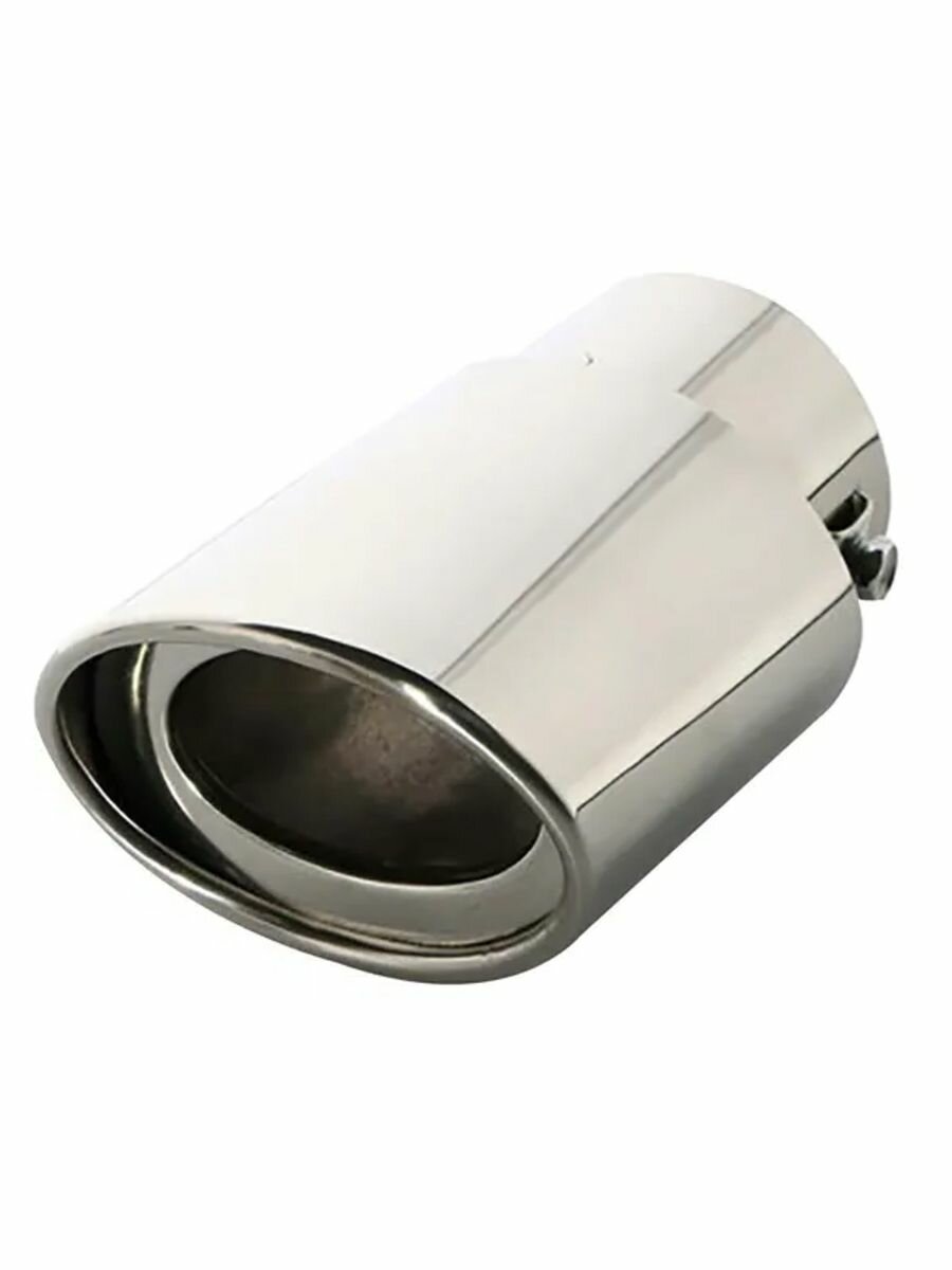 Насадка на глушитель 150×63 мм, посадочный диаметр 63 мм, полированная универсальная насадка — улучшение вида и звука выхлопа