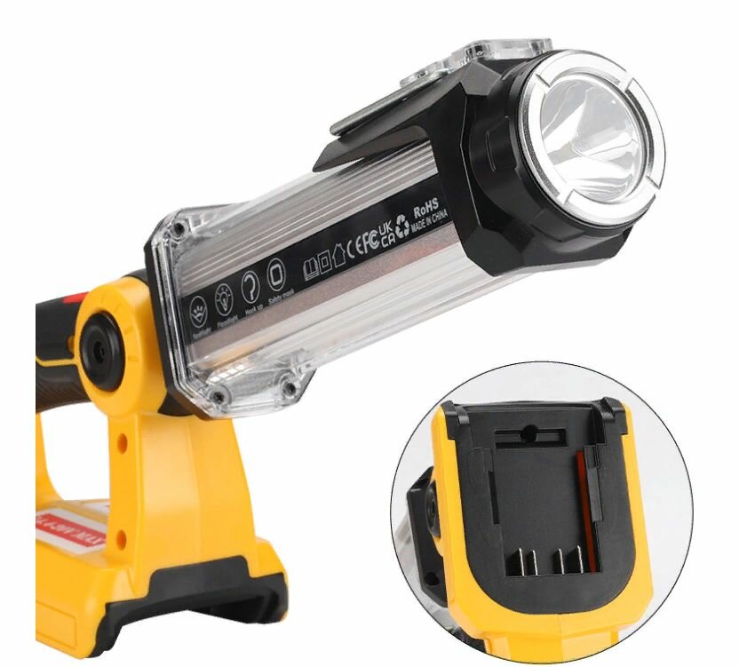 Светодиодная лампа 35W-LED для внутреннего / наружного использования, подходит для литиевой батареи DeWalt 18V