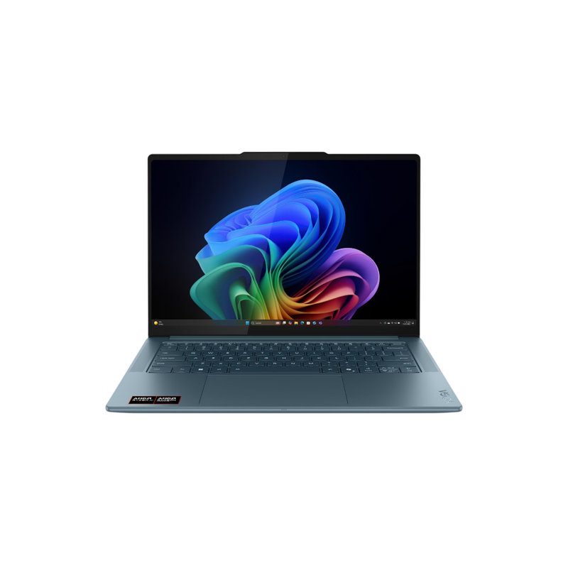 Ноутбук Lenovo Yoga Pro 7 14ASP10 14.5"(2944x1840 OLED)/AMD Ryzen AI 9 365(2Ghz)/32768Mb/1024PCISSDGb/noDVD/Int: AMD Radeon 880M/Cam/BT/WiFi/84WHr/war 1y/1.54kg/tidal teal/noOS + 100W, RU kbd