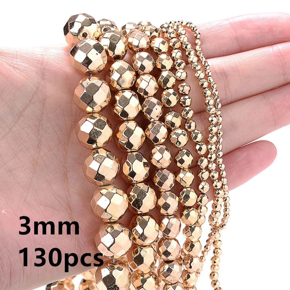 Золотые бусины из гематита в форме сердца 16