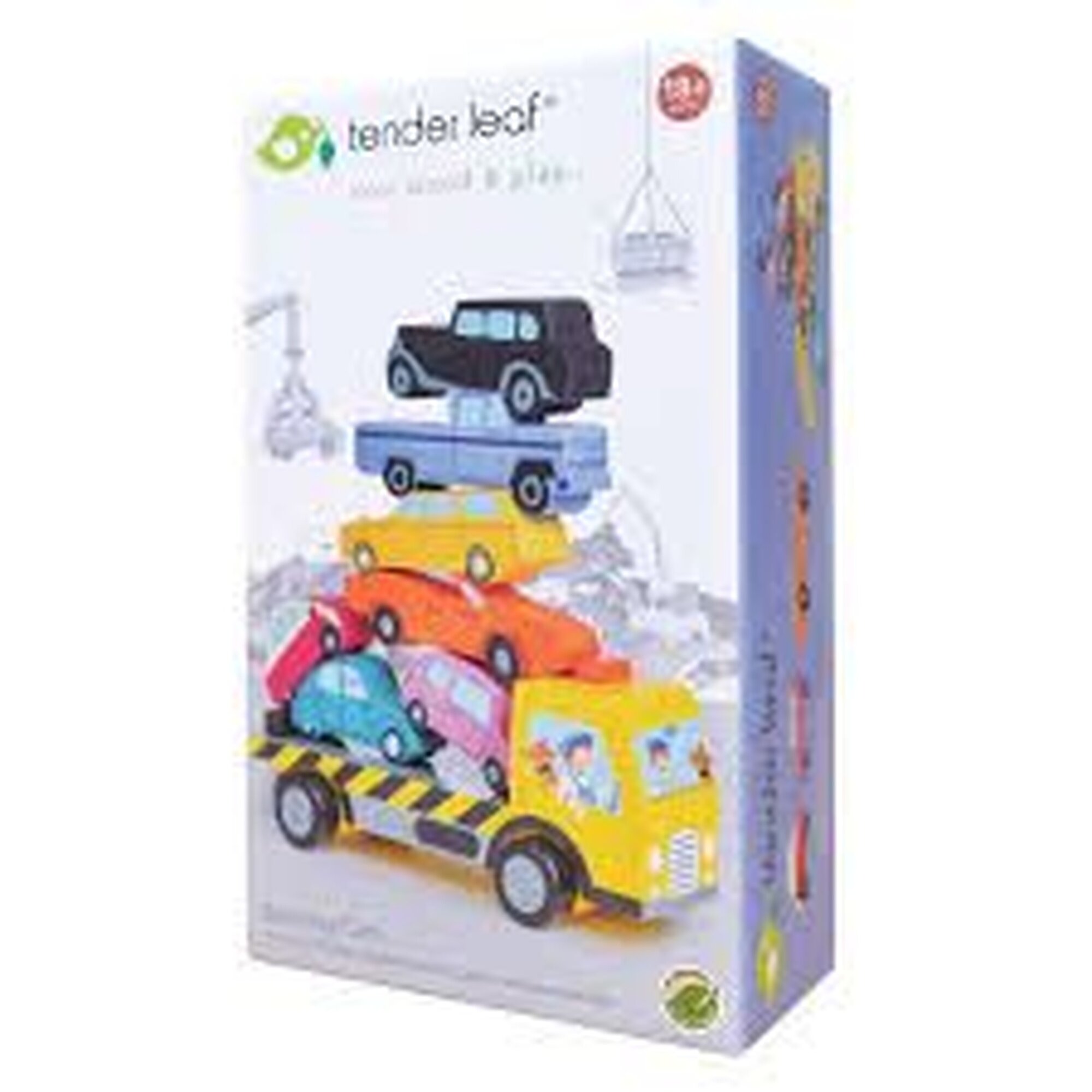 Набор деревянных игрушек Tender Leaf Toys - Грузовик с машинками , 7 эл. - TL8663
