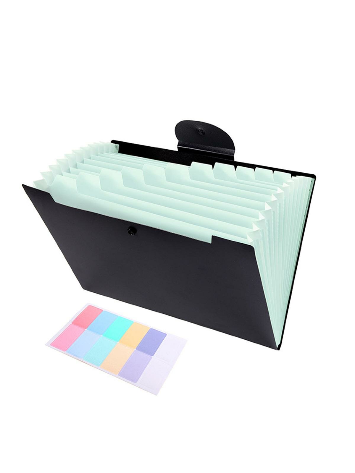 Портативный пластиковый органайзер для файлов, 12 отделений, расширяемый кейс для документов для офиса