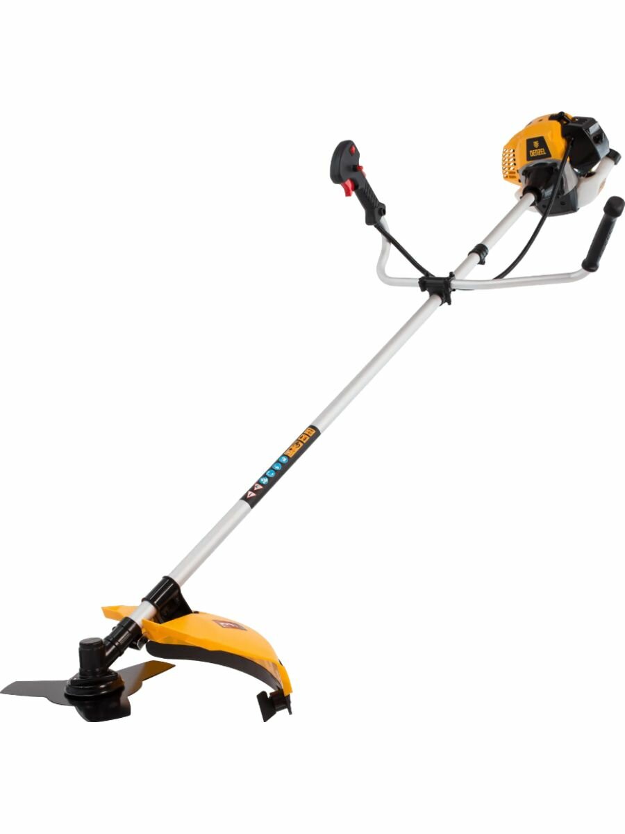 Триммер бензиновый Denzel DR-33, 33 см3, неразъемная штанга, желтый, 96271