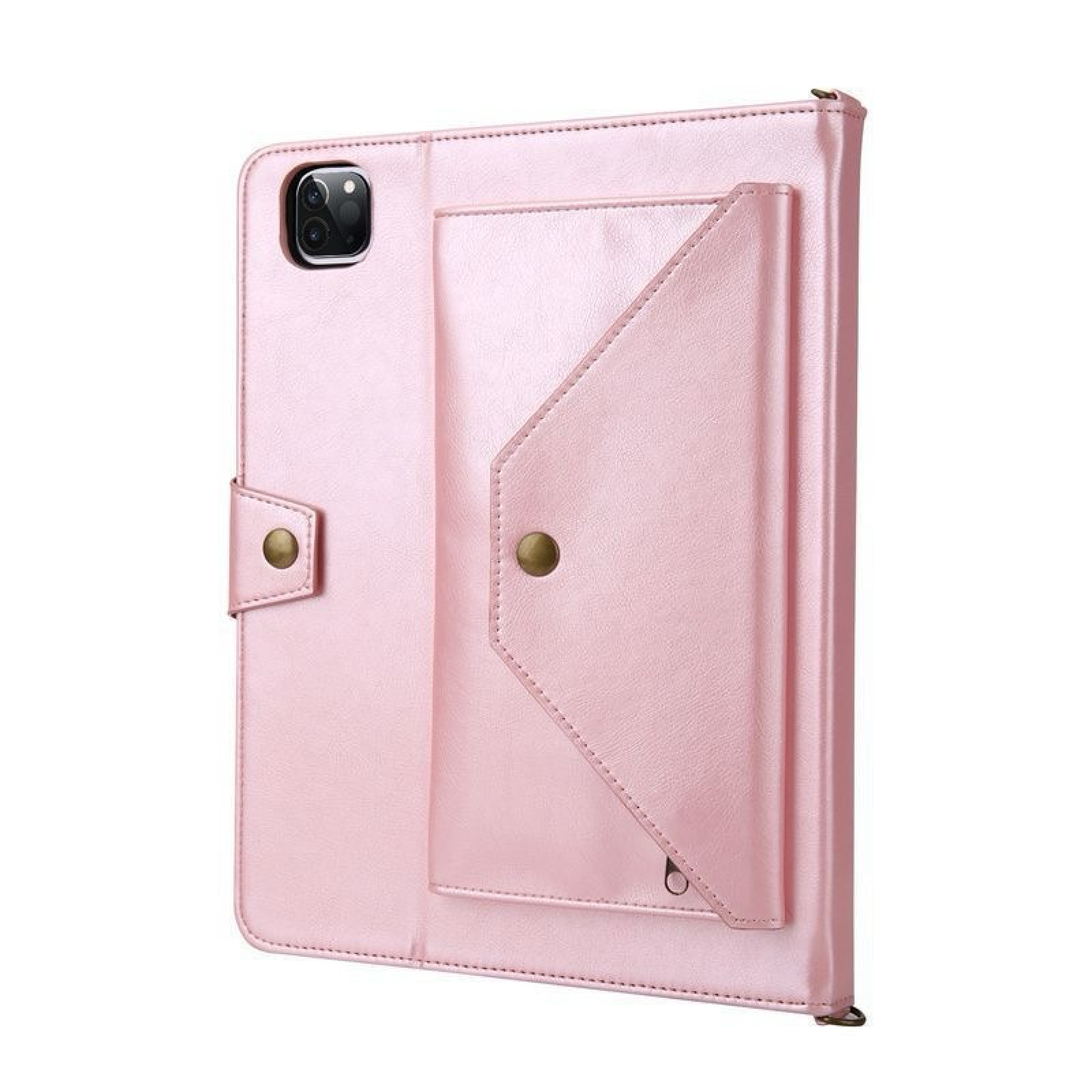 Чехол-папка-конверт MyPads для Samsung Galaxy Tab S6 10.5 из эко-кожи розовый с карманами и кнопкой