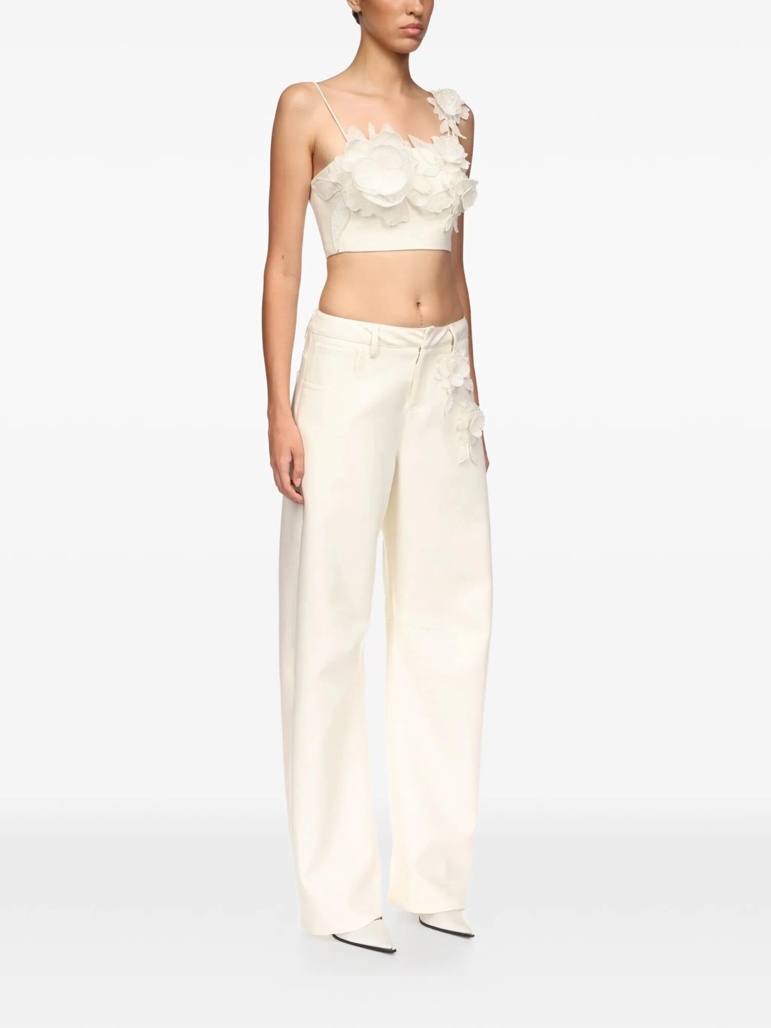 Топ David Koma Floral appliqué top, размер 14 — фото 1