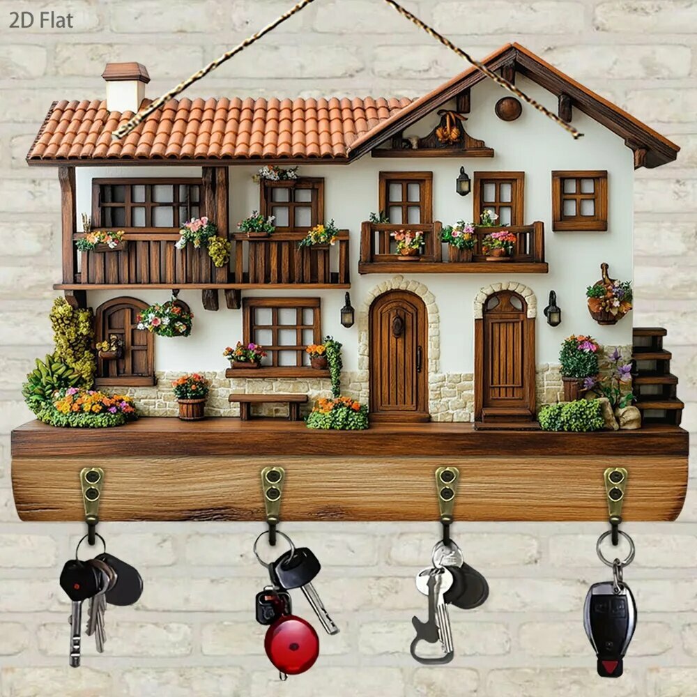 Ключница настенная "1" с 4 крюч, 1 шт