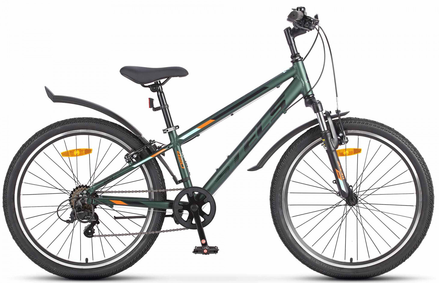 Подростковый велосипед Stels Turbo 420 V (2026) 24 Темно-зеленый (130-150 см)
