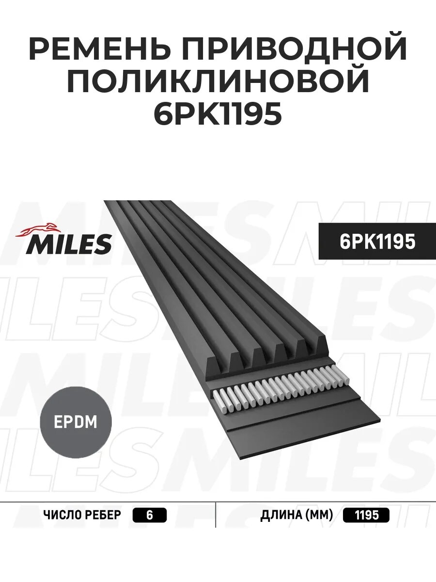 Ремень поликлиновой 6PK1195