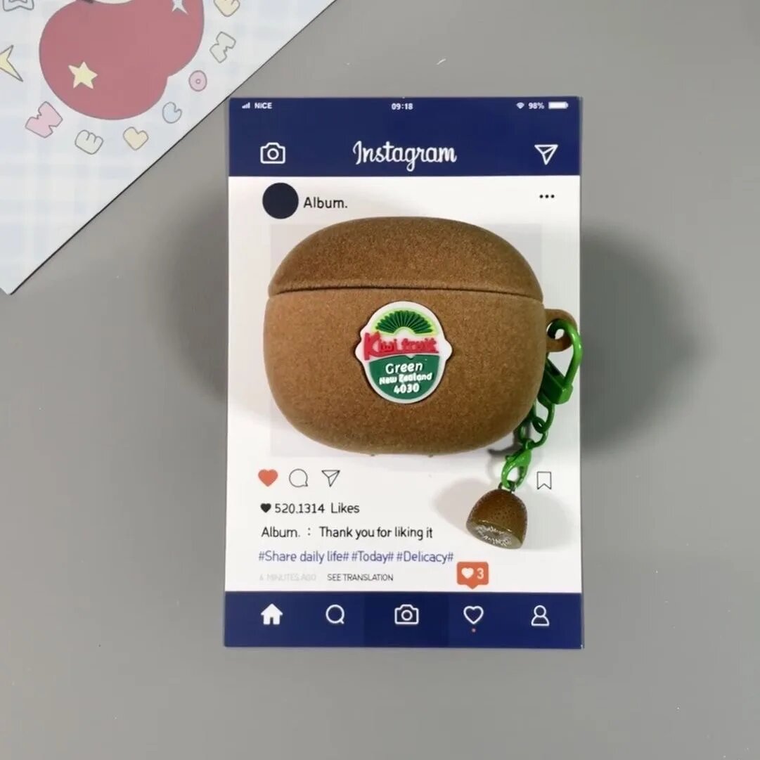 Для Huawei Freebuds 4 4E 5i 6 6i 7i SE2 SE3 Pro 3 4 5 зажим Clip2 чехол для наушников 3D Kiwifruit защитный чехол для наушников матовый чехол