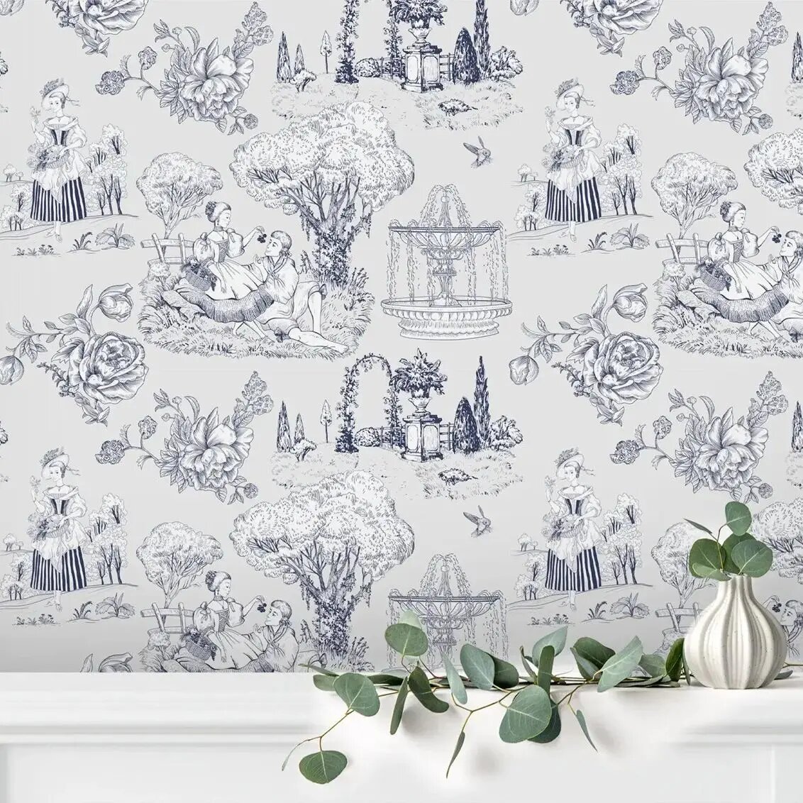 Обои Pixel&Wall Toile De Jouy, цвет Peel and Stick