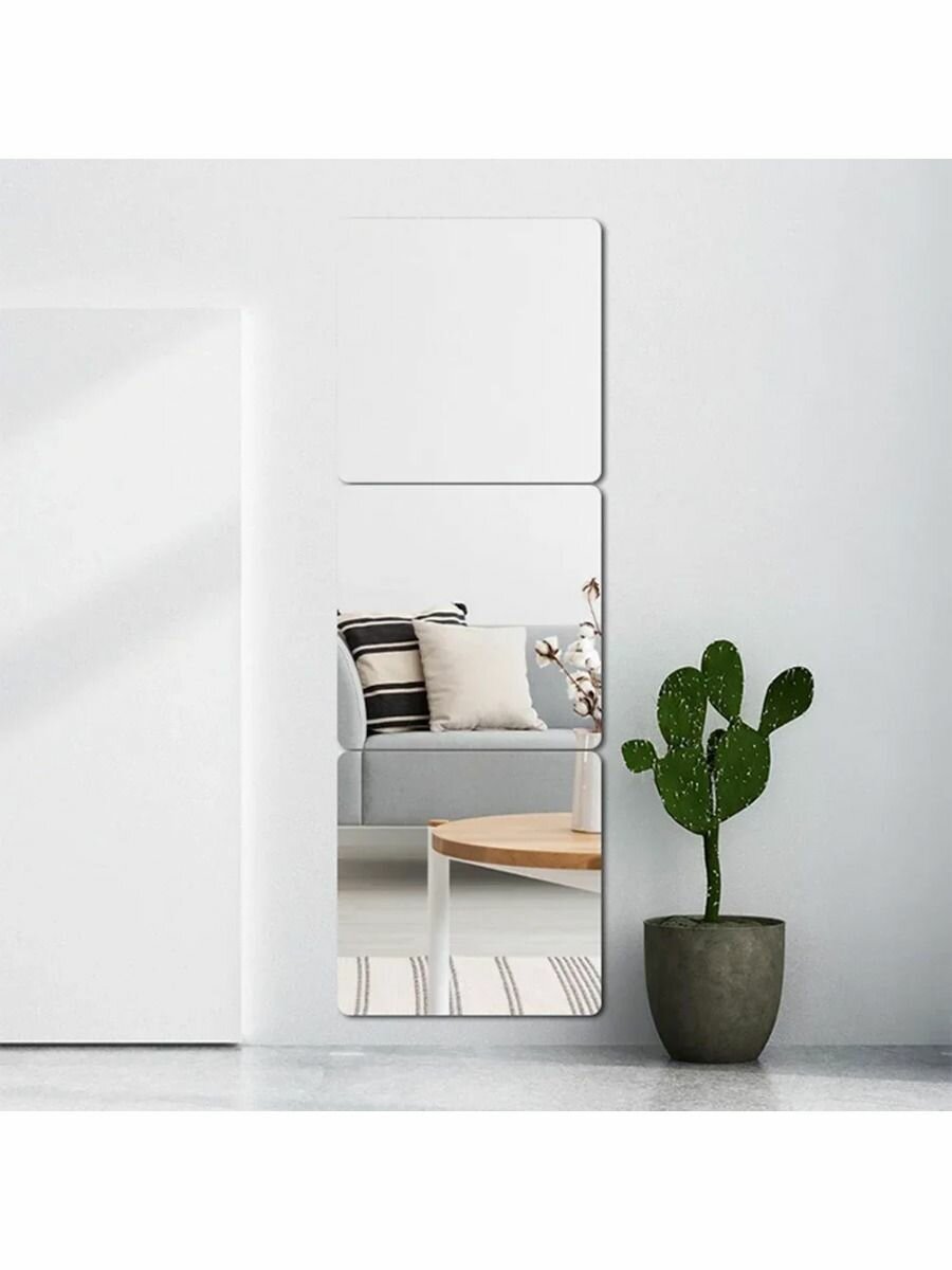 Акриловая гибкая зеркальная панель с самоклеящимися плитками