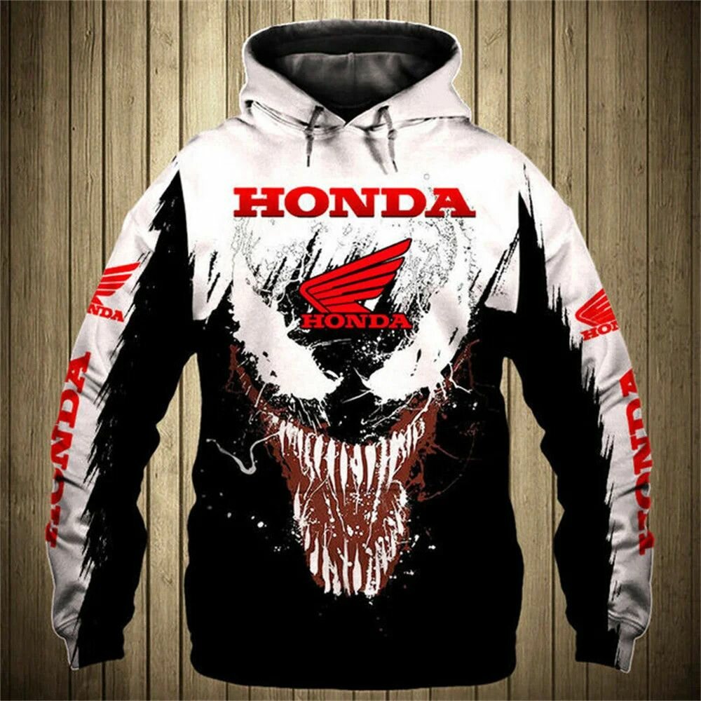 Мужская гоночная толстовка Honda 3D-печать, свободный крой, спортивная одежда