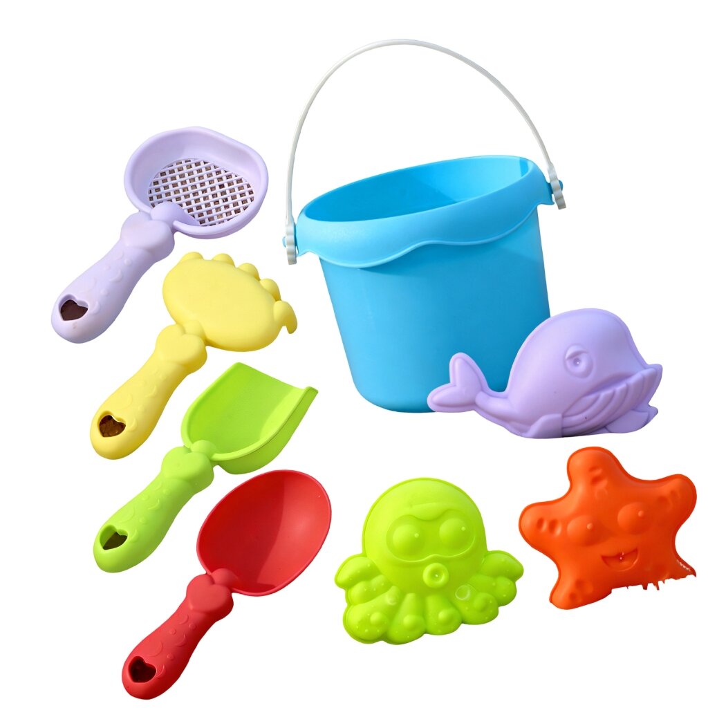 8 шт миниатюрная игрушка для пляжа с песком и лопатой для детей, пластиковый набор для летних развлечений
