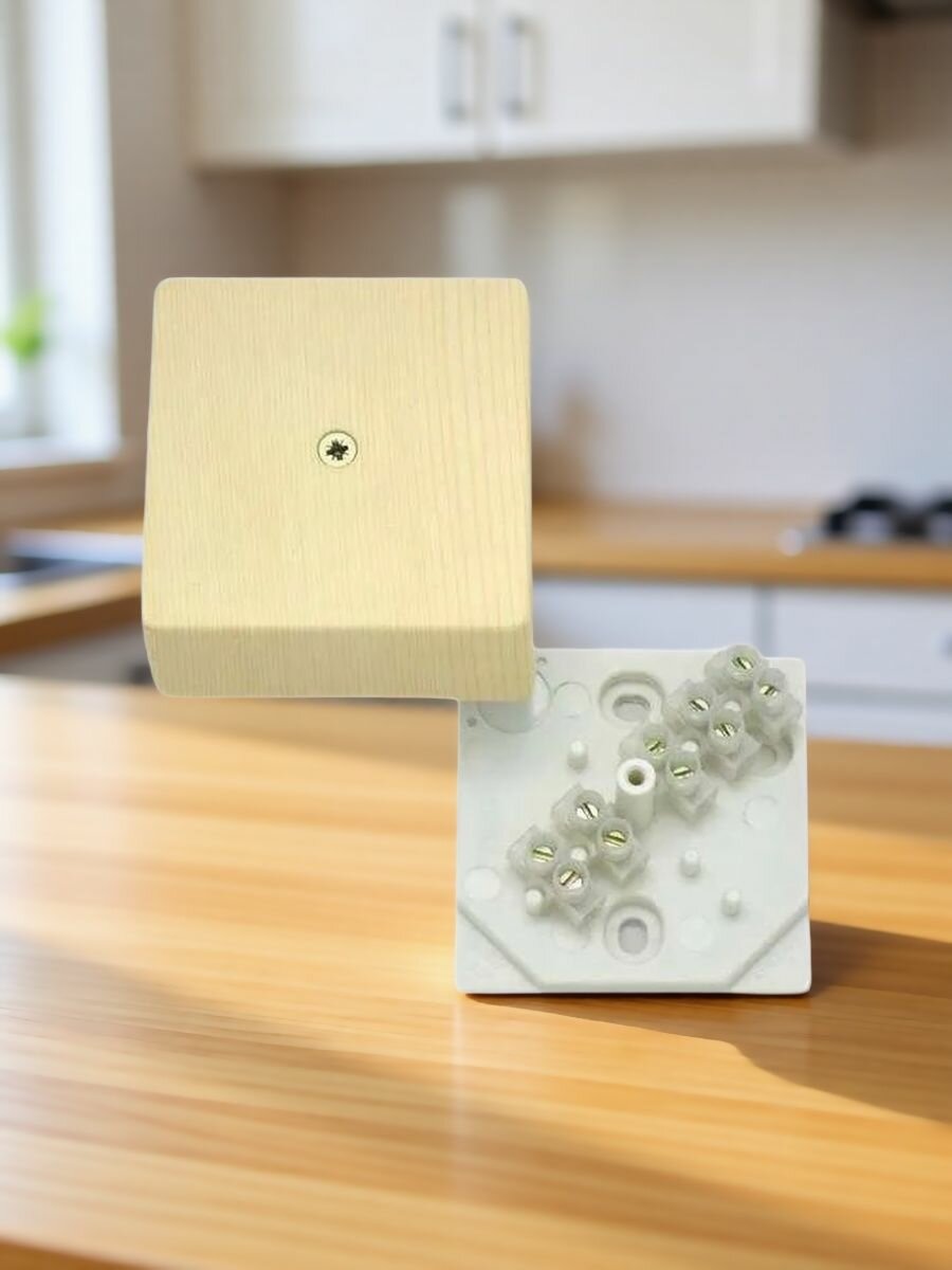 Коробка распределительная с клеммами HEGEL, цвет сосна, артикул КРК2701 0201-И