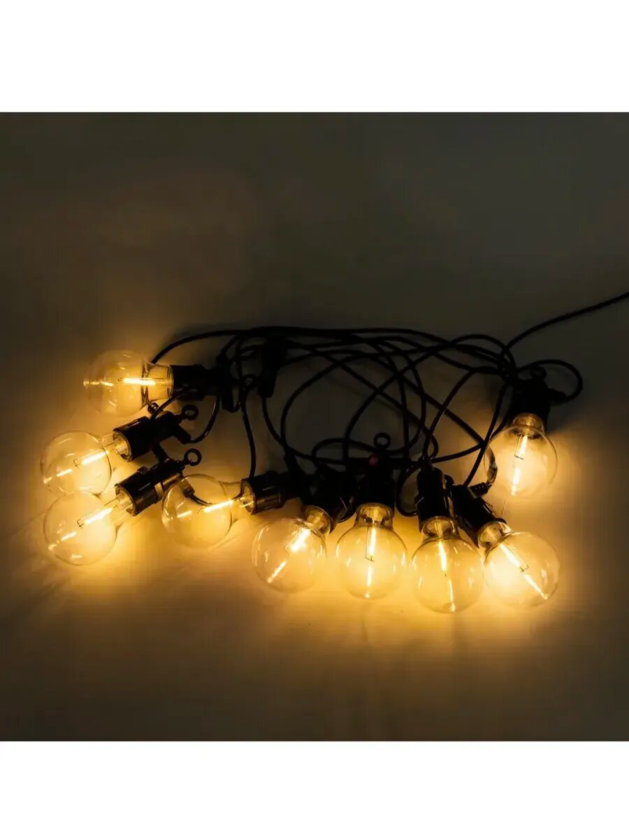 Уличная ретро гирлянда 15 метров 40 лампочек