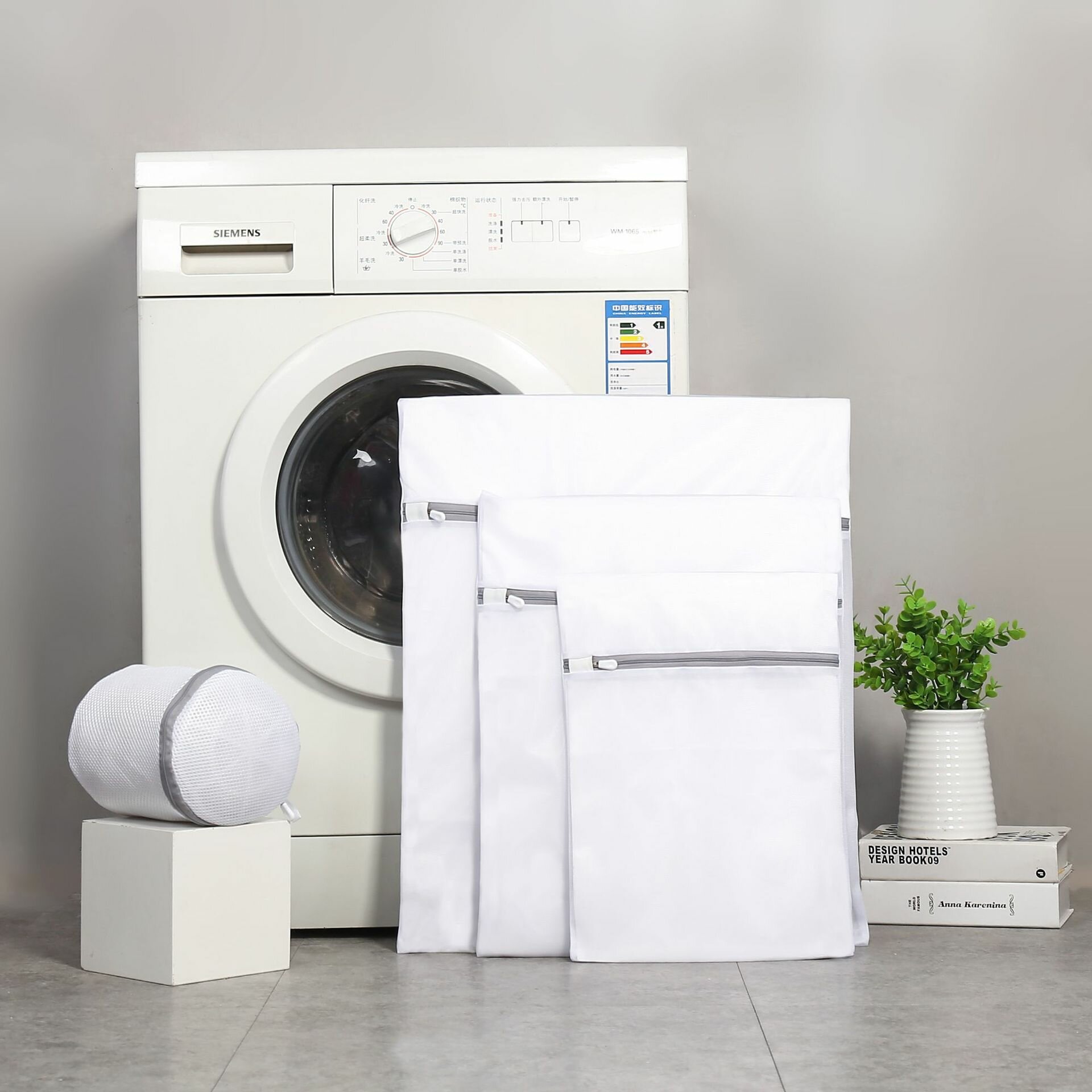 Толстая серая тонкая сетка для стирки в стиральной машине, 23x30 см, уход за деликатным бельем, стирка в машине, 1 шт