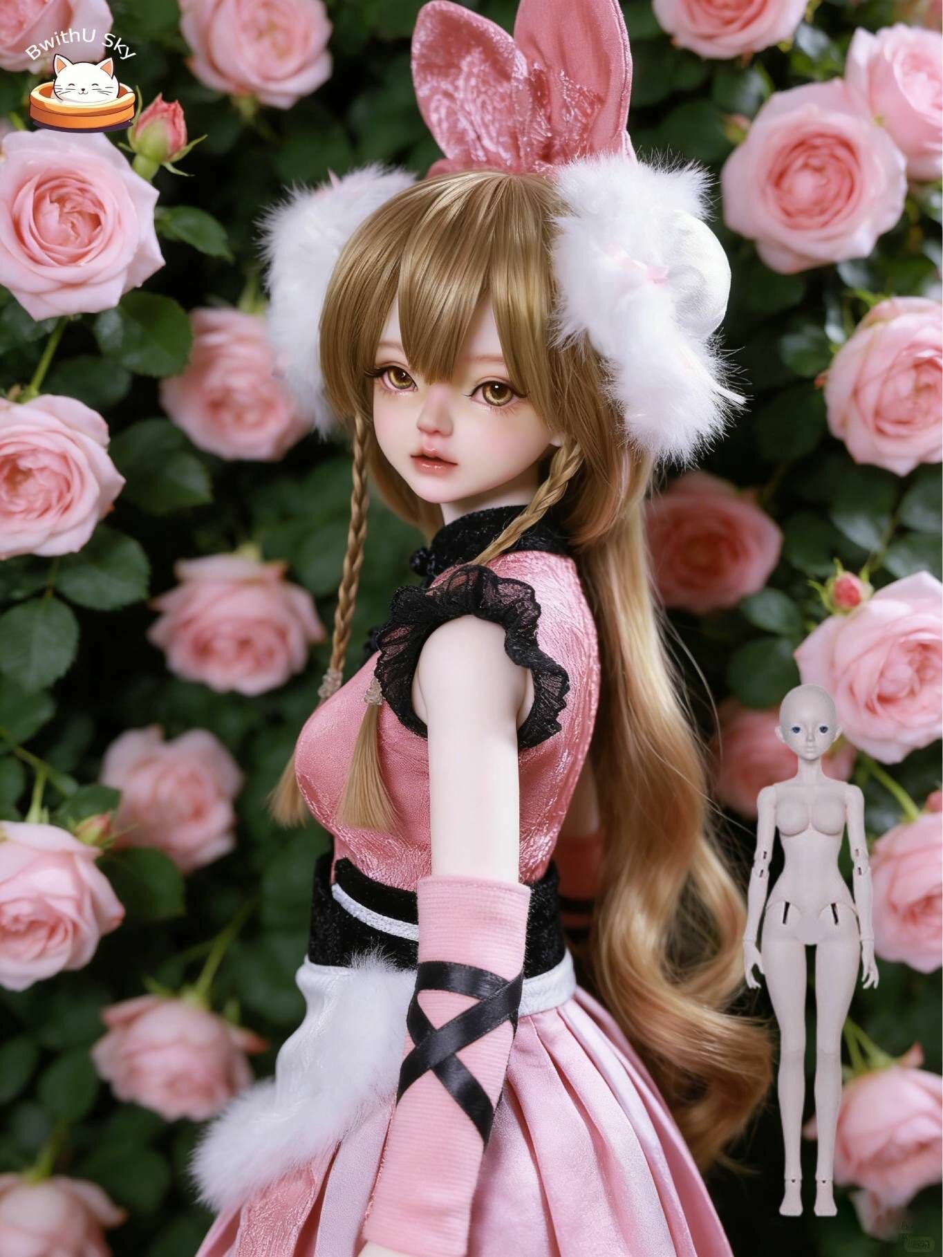 BwithUSky Lynn 1/4 BJD: обнаженная кукла с нормальной кожей, без макияжа на лице, без аксессуаров