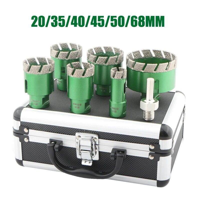 Алмазные буровые сердечники SDCHNESC, набор из 4/7/9/12 шт, M14 7Pcs