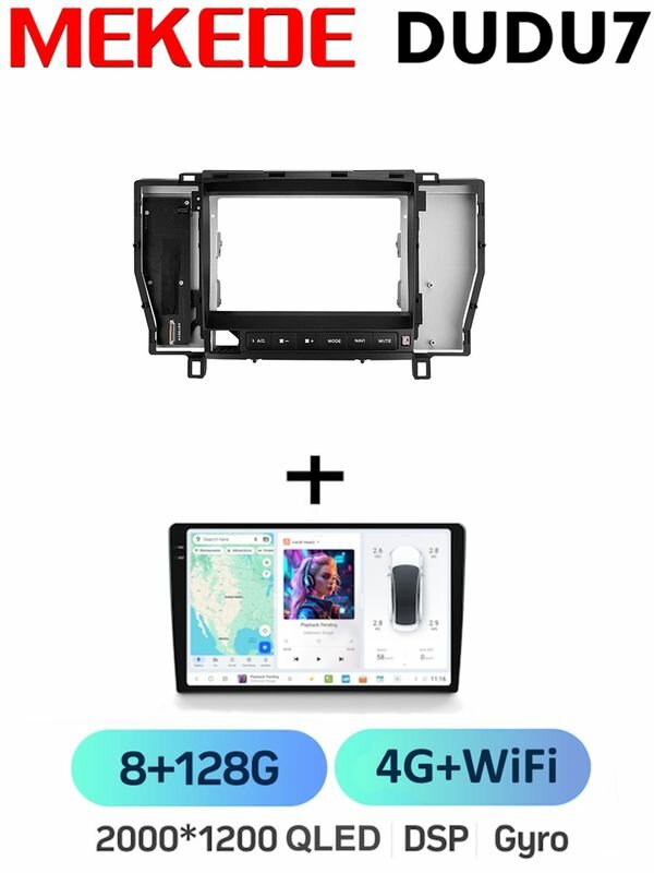 Магнитола 9" Mekede DUDU7 8/128 Gb для Toyota Crown 12 S180 1999-2008 carpay Android