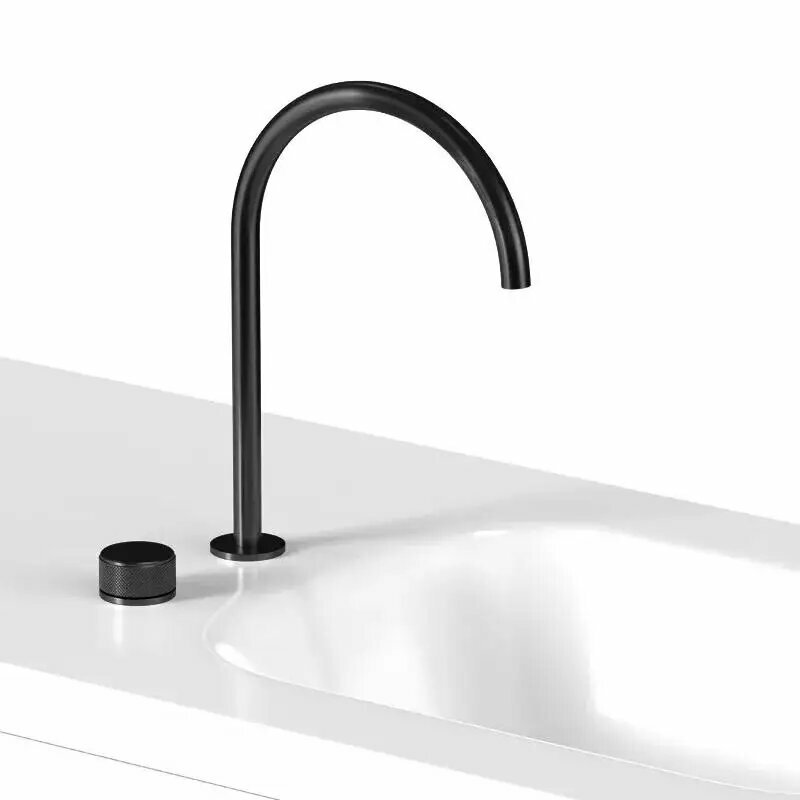 Кран для ванной Black Basin с одним ручком, двухдюймовый кран для раковины в ванной, матовый кран для горячей и холодной воды, вращающийся кран для раковины широкого распространения