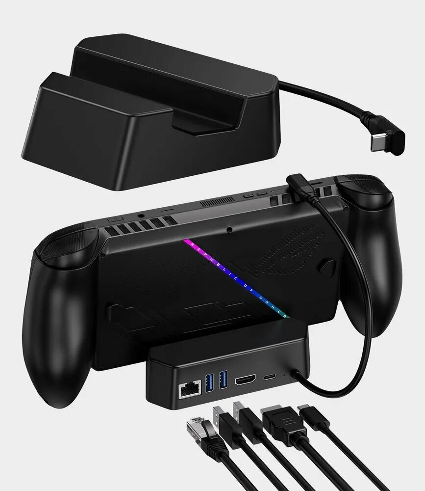 Док-станция SIWIQU S5-B 5 в 1 для ROG Xbox Ally X(2025) с адаптером HDMI 4K@144 Гц/портом USB-A 3.0/PD мощностью 100 Вт/игровыми аксессуарами