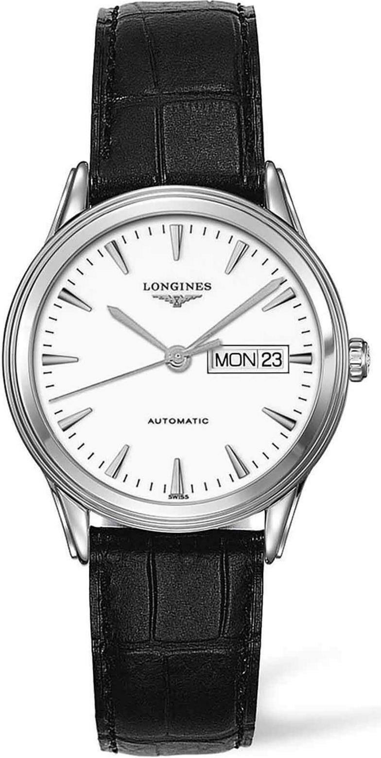 Наручные часы LONGINES, серебряный, черный — фото 1
