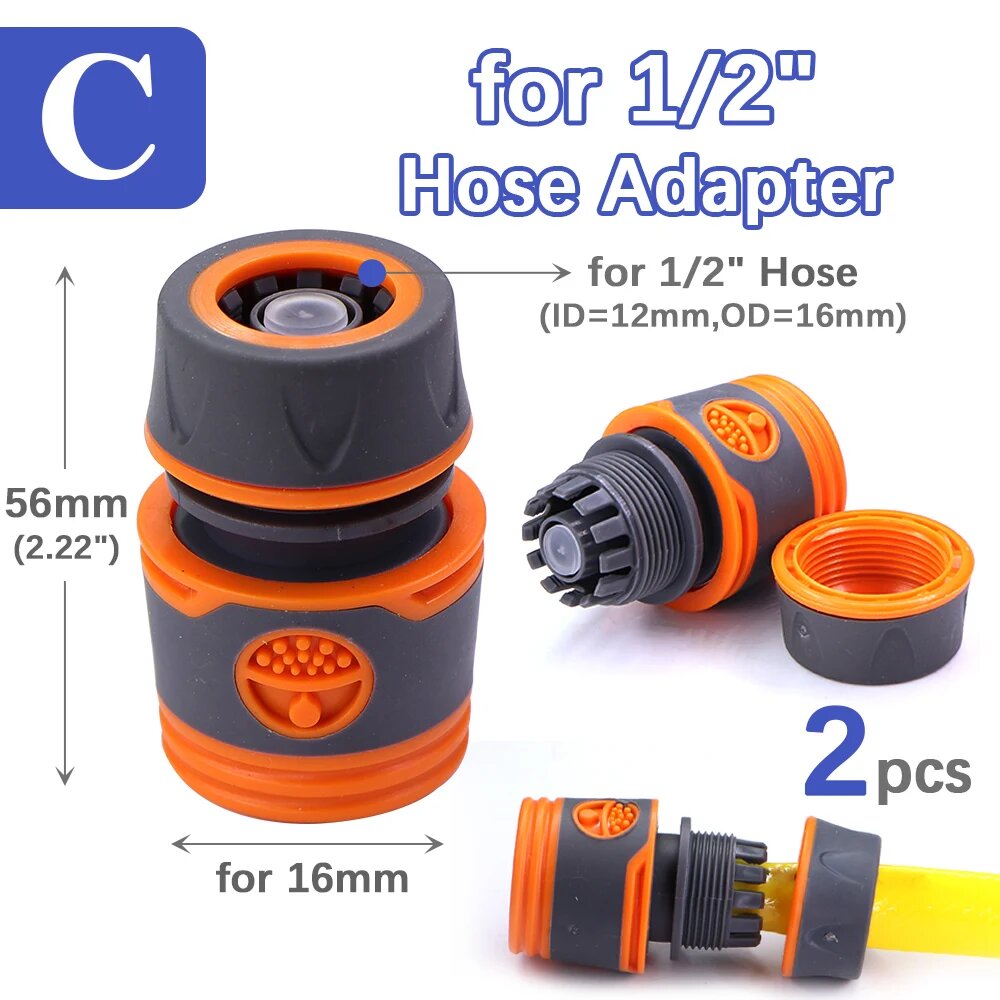 2 шт. адаптер для шланга 1/2" (16 мм)