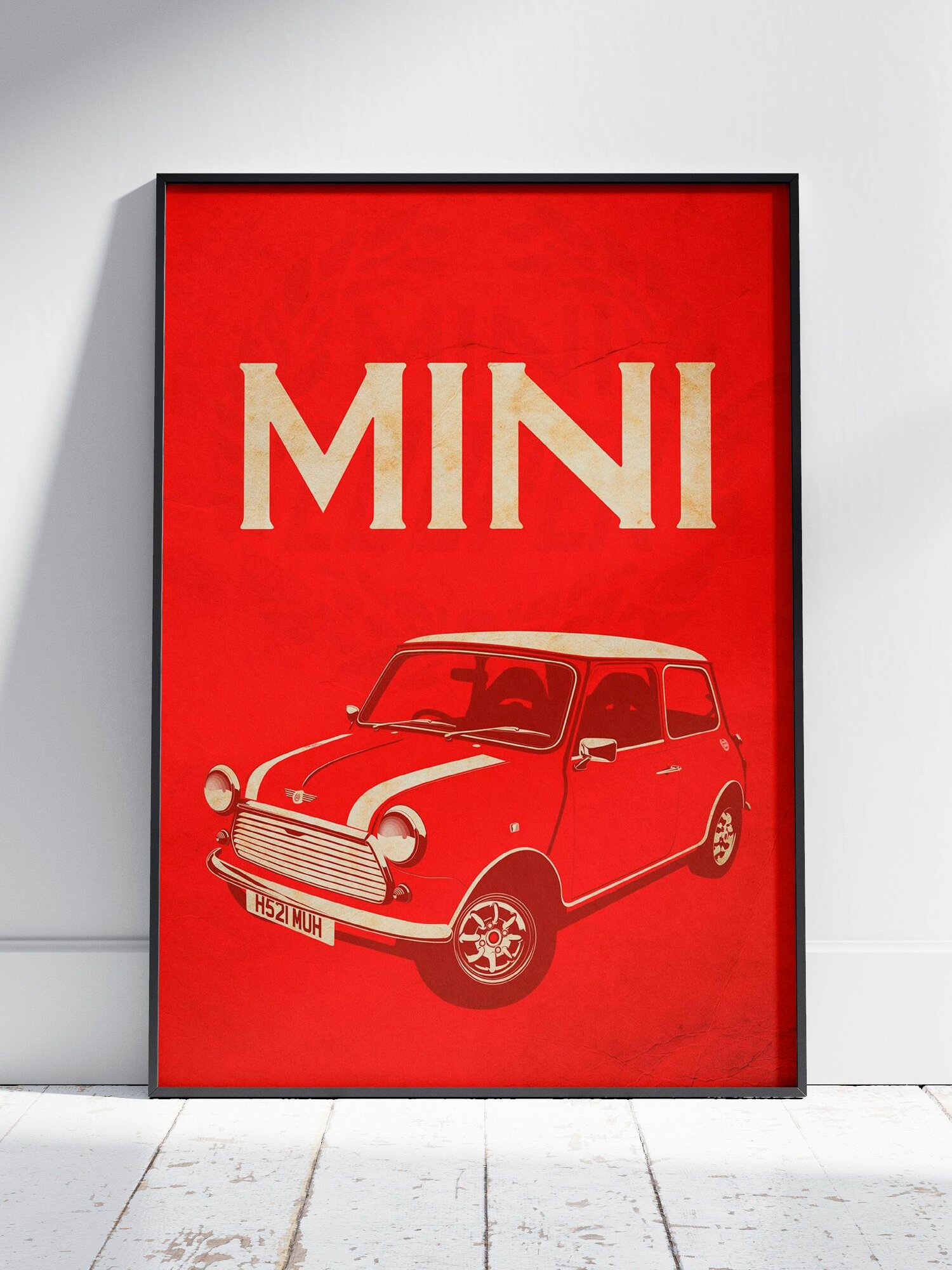 Плакат на стену для интерьера Марки Машин (Мини - Mini 2) - Постер по автопроизводителям формата A4 (21x30 см)