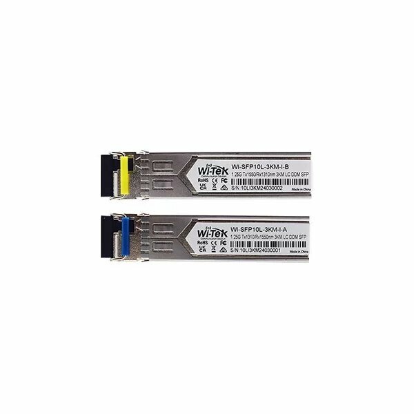 Промышленный модуль SFP Wi-Tek WI-SFP10L-3KM-I с разъемом LC, до 3 км, 2 шт. в комплекте