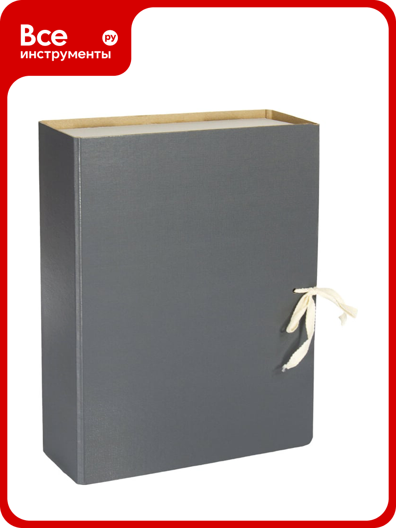 Архивный короб OfficeSpace с завязками разборный, бумвинил, 80 мм, ассорти, сплошной, клапан 700 листов 318728