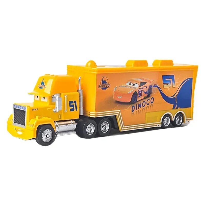 Грузовик Mack Dinoco 51, Cars, Такара Томи 1:55, желтый