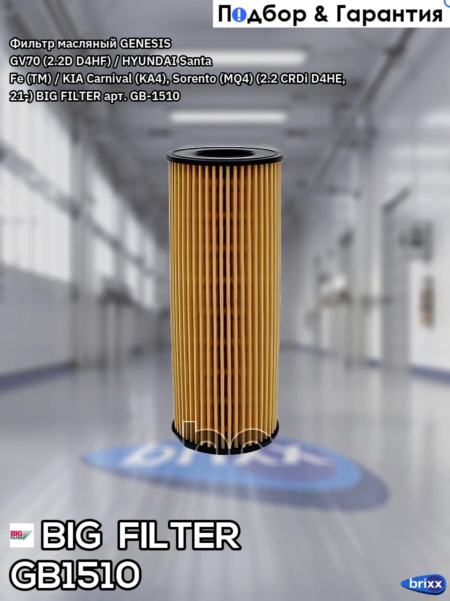 Вставка масляная BIG GB-1510 BIG FILTER арт. GB-1510