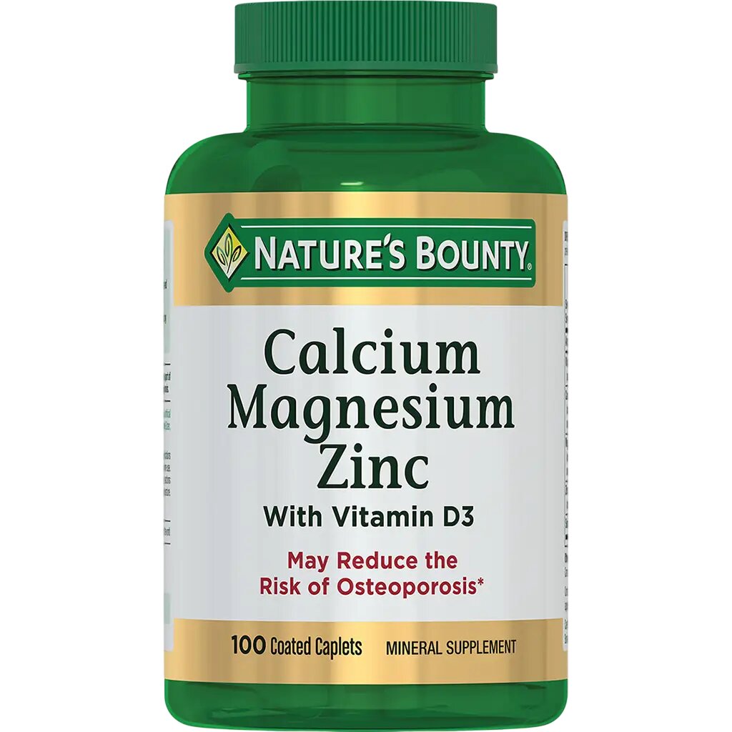 Nature's Bounty Кальций-Магний-Цинк таблетки массой 1414 мг 100 шт