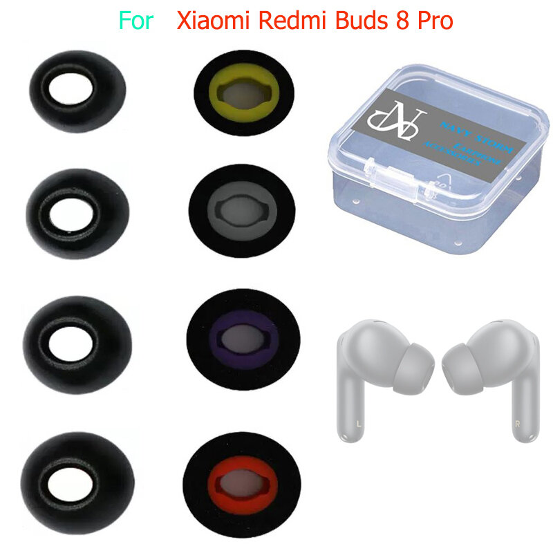 Сменные пенные амбушюры для for Xiaomi Redmi Buds 8 Pro (4 пары, размер XS, S, M, L)