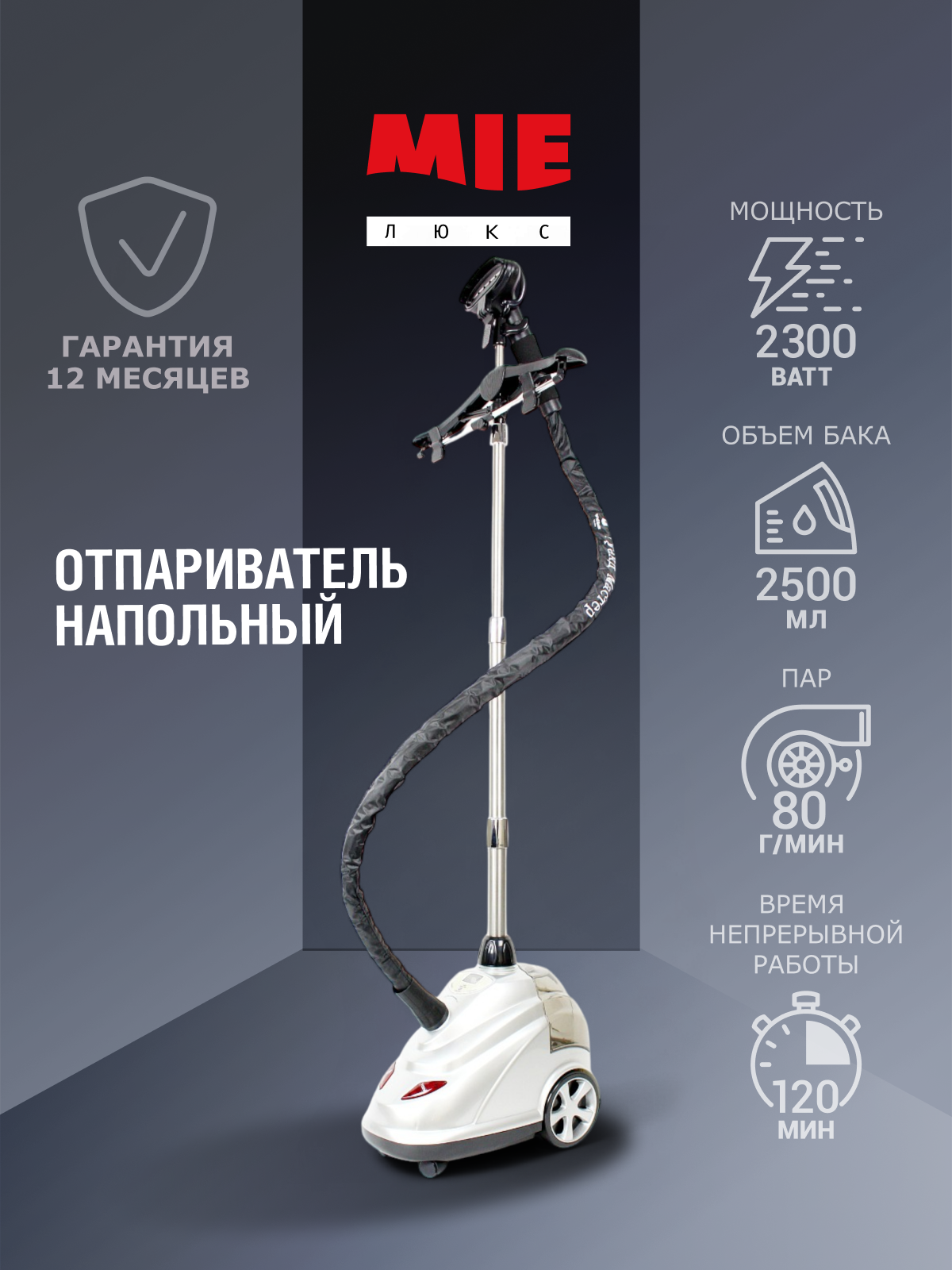 Вертикальный отпариватель GM-S205 Professional Silver