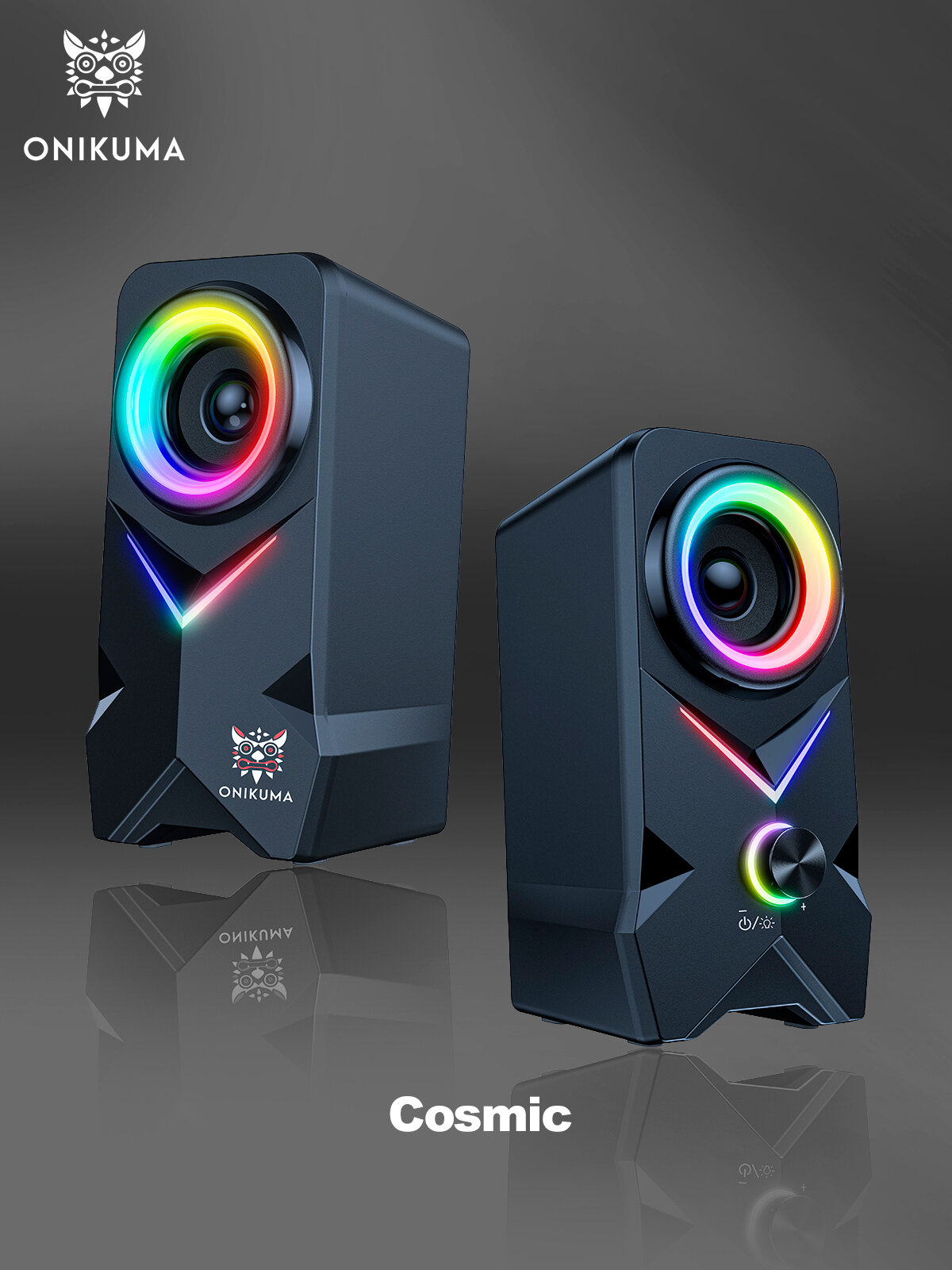 Колонки компьютерные Onikuma Cosmic с Bluetooth подключением и RGB подсветкой