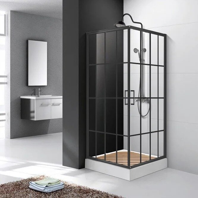 Душевой уголок Cerutti Spa Muza 90 N 90x90, профиль черный /11373