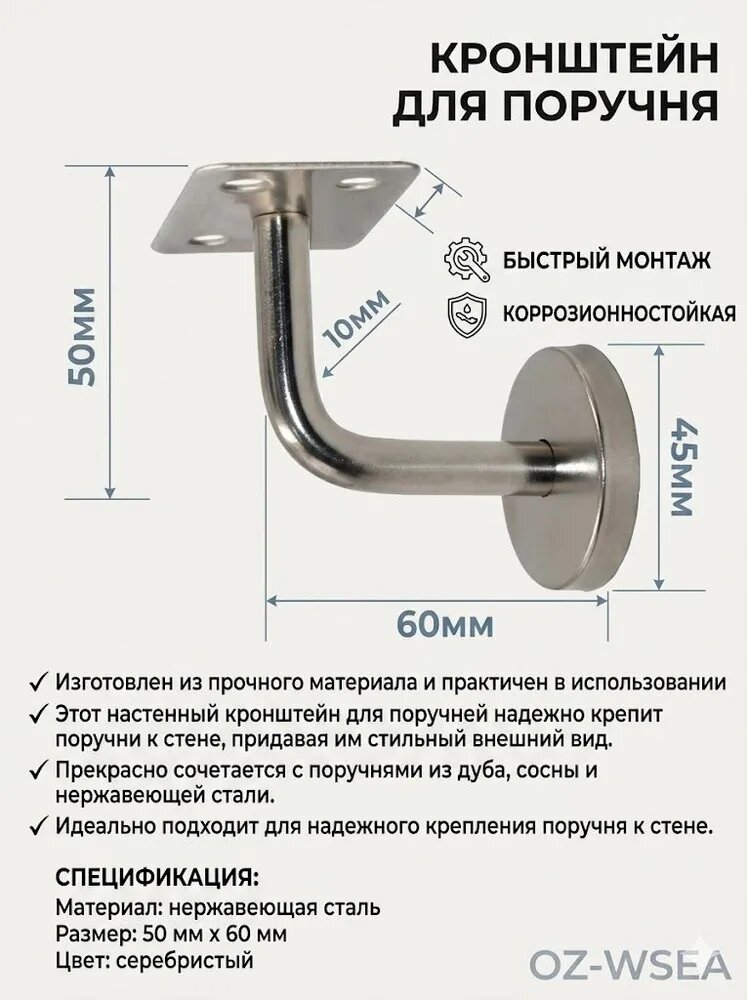 Кронштейны для лестничных перил