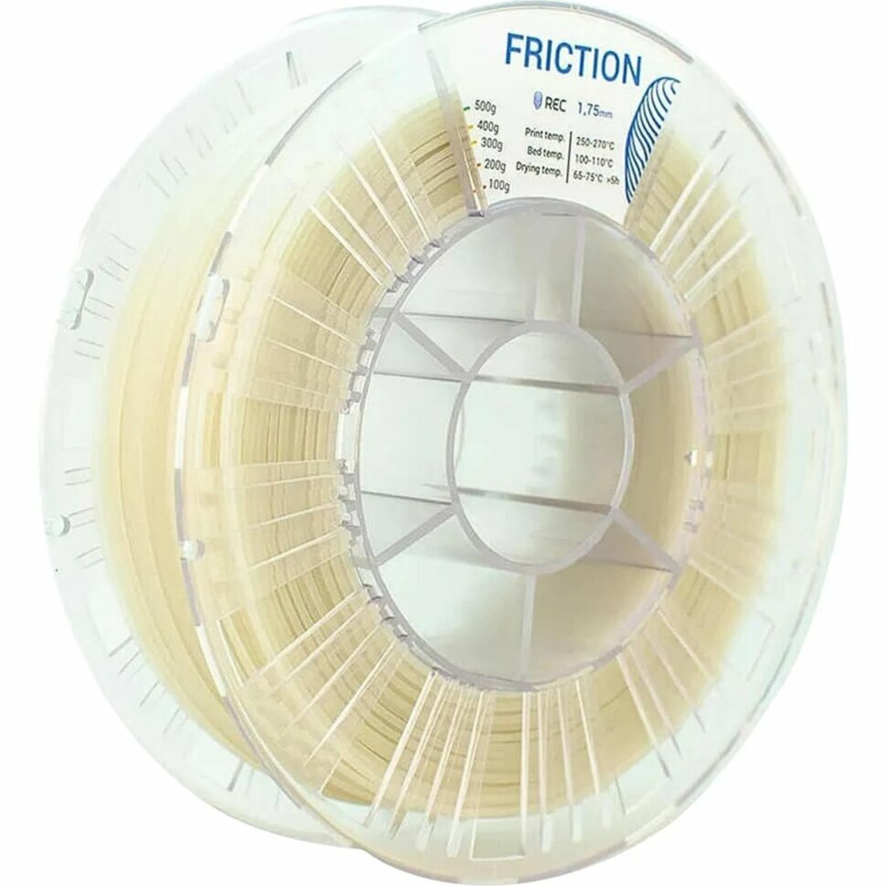 Пластик REC FRICTION пластик 1.75мм натуральный 500г, 1997432