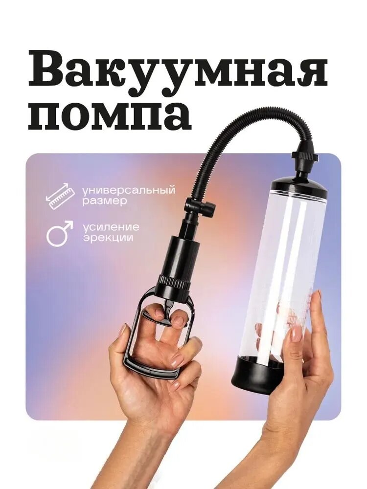 Мощная вакуумная помпа для увеличения полового члена и повышения потенции / помпа для члена